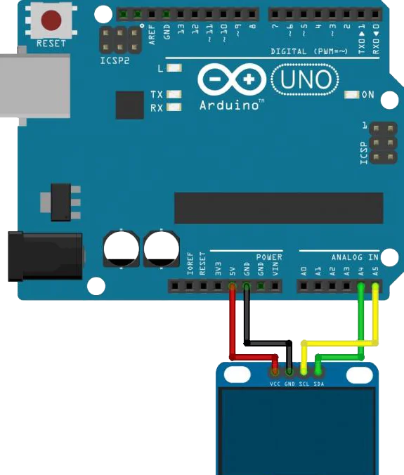 SSD1306 подключение по I2C к Arduino UNO, Nano и Mega